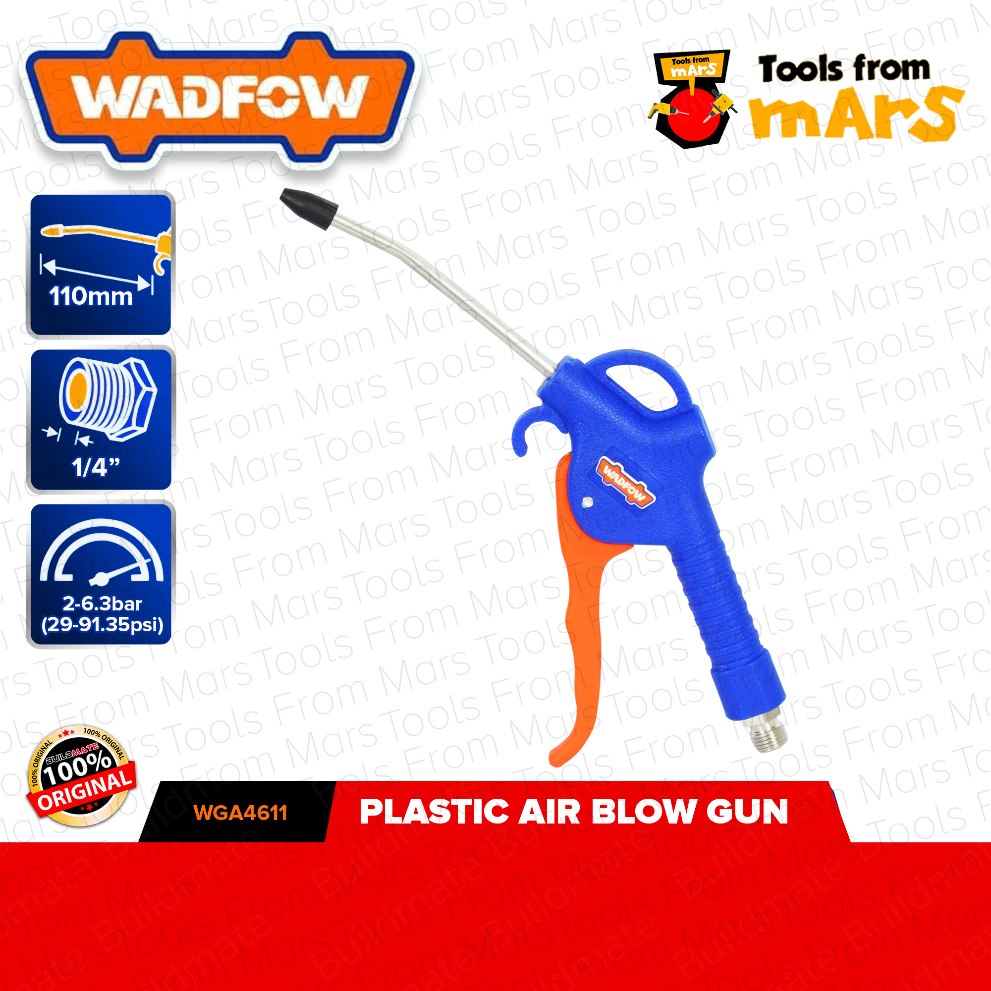 WADFOW Plastic Air Blow Gun for Hose 100mm Air Duster Blowing Gun Air ...