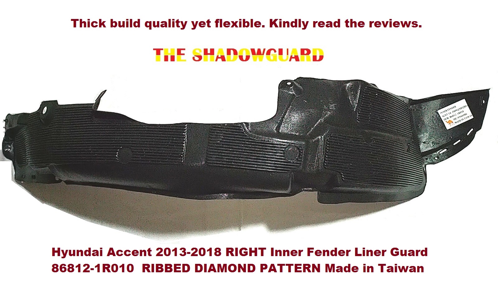 Hyundai Accent Front Fender Liner 2013-2018 RIGHT SIDE Front Inner ...