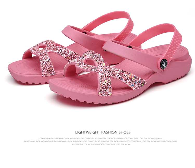 TK- FRLIGHT OVERUNS COMFY SEMI WEDGE TWO WAYS DESIGN WITH GLITTERS ...