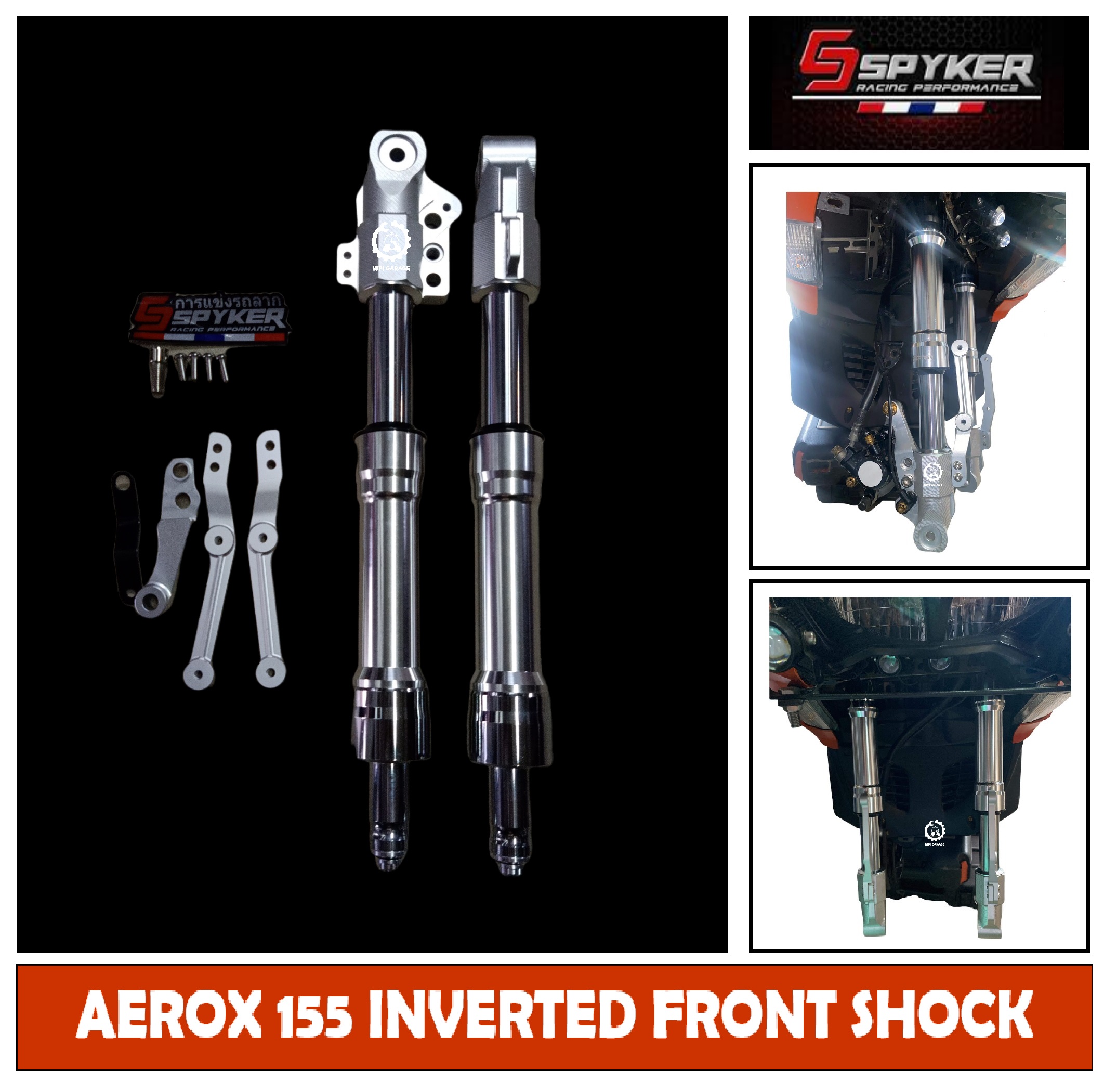 YAMAHA AEROX 155 V1 / V2 - INVERTED FRONT SHOCK ABSORBER - SPYKER ...
