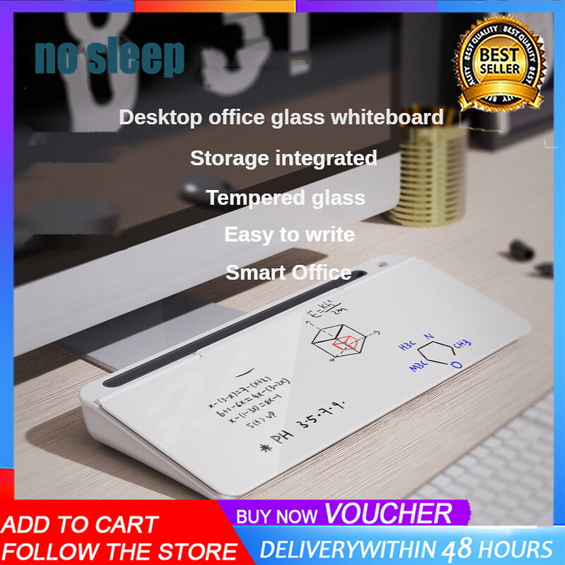 Desktop office glass whiteboard， Quartet Glass Desktop Computer Pad ...