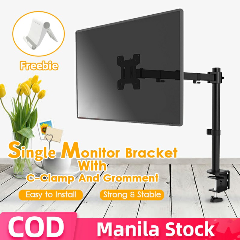 Single Monitor Stand for 10-32 inch Monitors Height Adjustable VESA ...