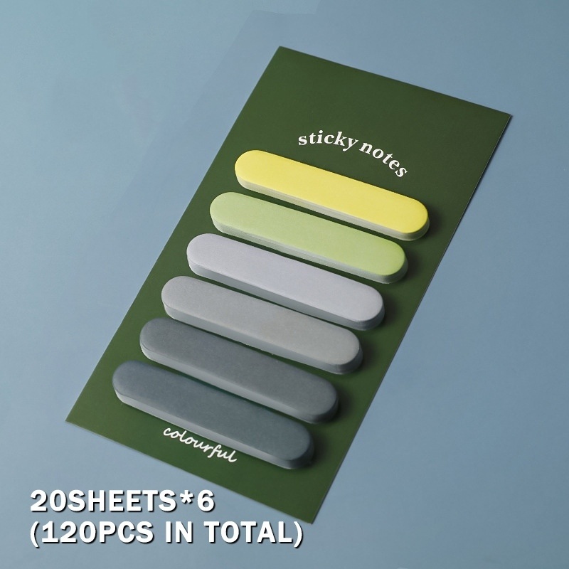 120 Sheets Gradien Morandi Index Memo Pad Sticky Notes Flags Notepad ...