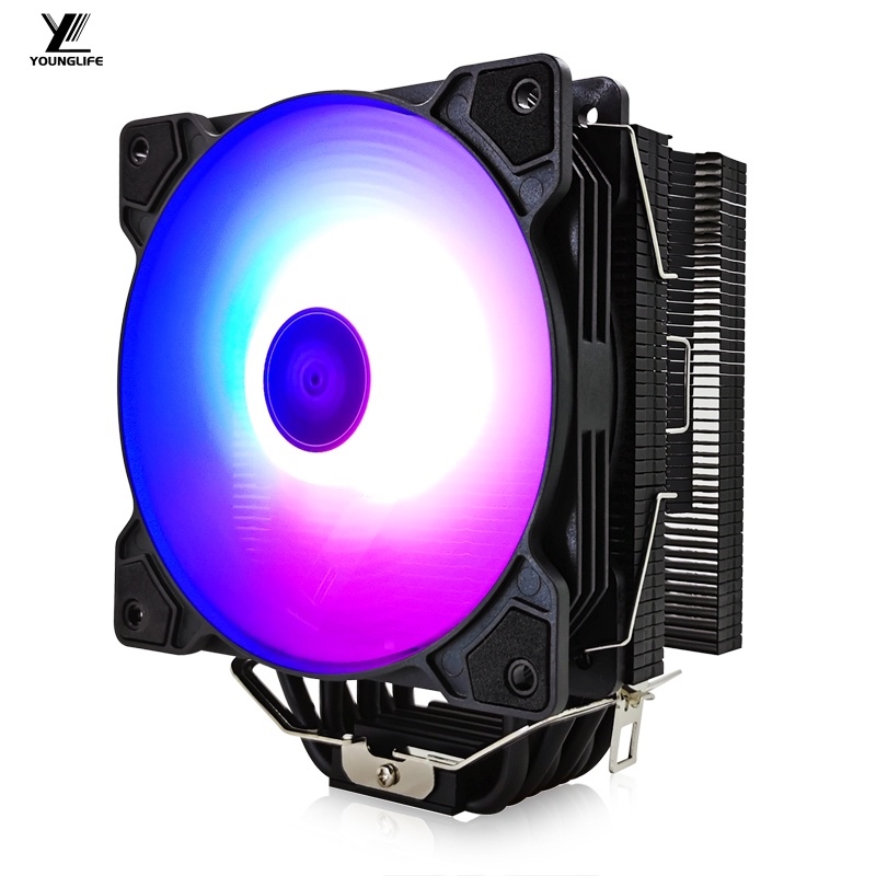 【COD】 Snowman CPU Air Cooler 4Pin Tower Radiator 6Heat Pipe for Intel ...