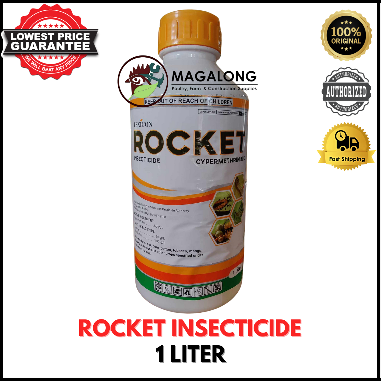 ROCKET INSECTICIDE 5 EC BY TEXICON - 1 LITER | Lazada PH