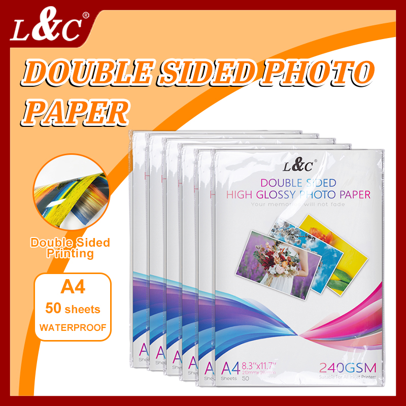 【PH Ready Stock】L&C Double Sided Glossy Photo Paper A4 size Photo Paper ...