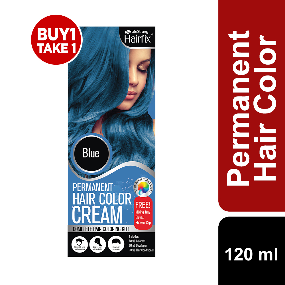 HAIRFIX Permanent Hair Color Cream Blue 120ml | Lazada PH