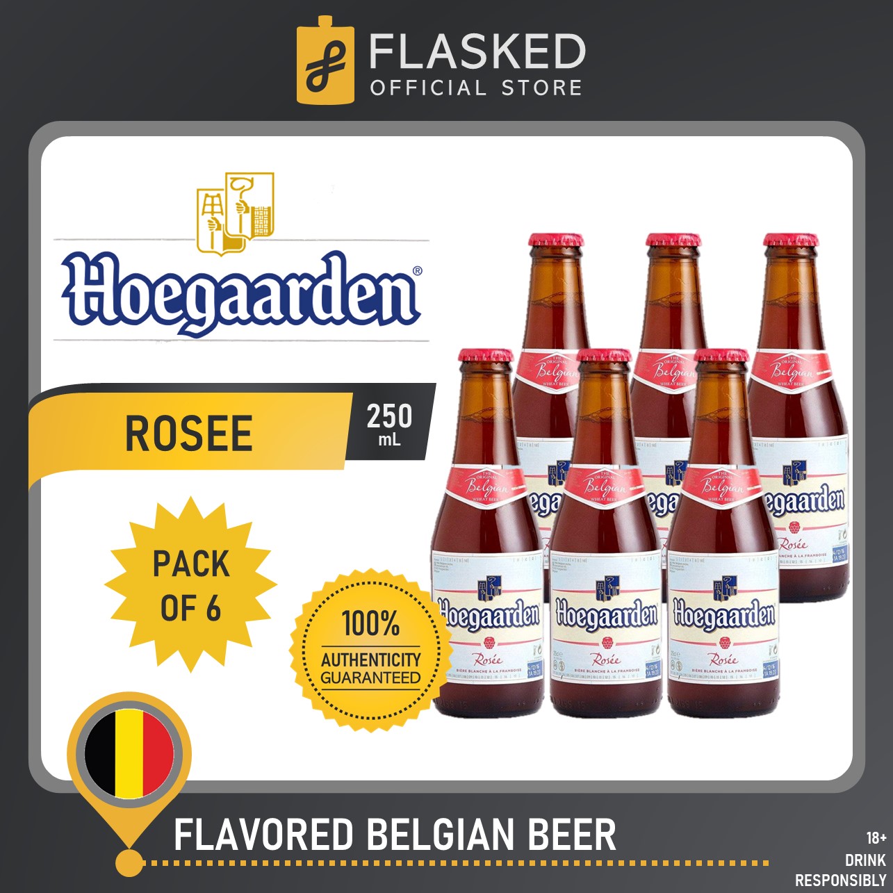 Hoegaarden Rosee Belgian Beer 250mL | Lazada PH