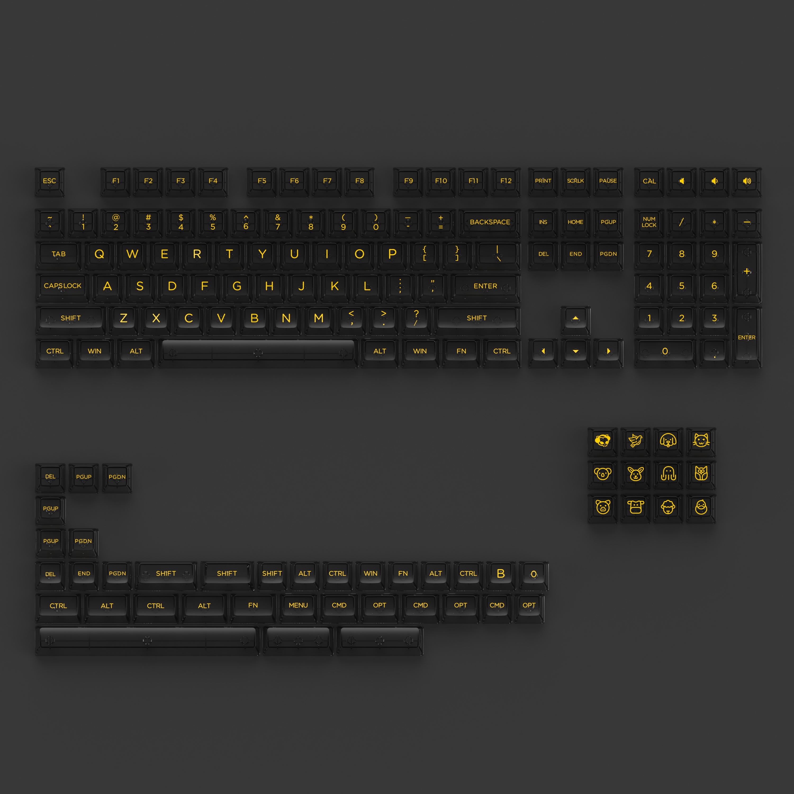 Akko ASA Clear Keycap Set 155-Key Transparent Key Caps for ANSI Layout ...