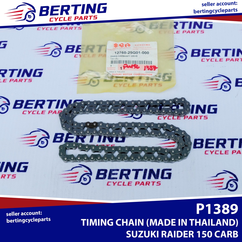 SGP TIMING CHAIN Camshaft Suzuki Raider 150 Carb Genuine 12760-25G01 ...