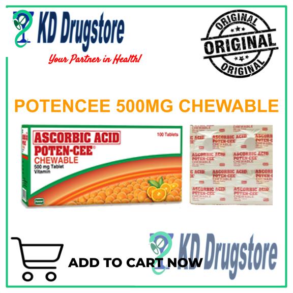 POTENCEE CHEWABLE TAB 500MG (VITAMIN C) 10 PCS | Lazada PH