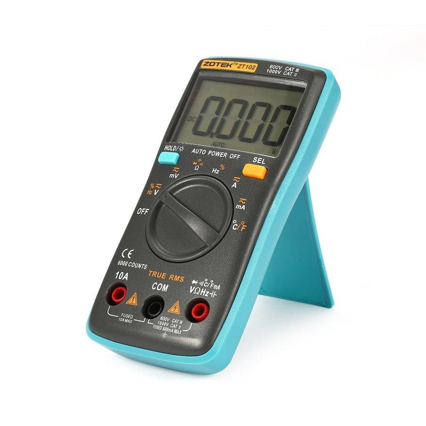 TNJ Zotek 6000 Counts Digital Multimeter With Temperature ZT-102 ...