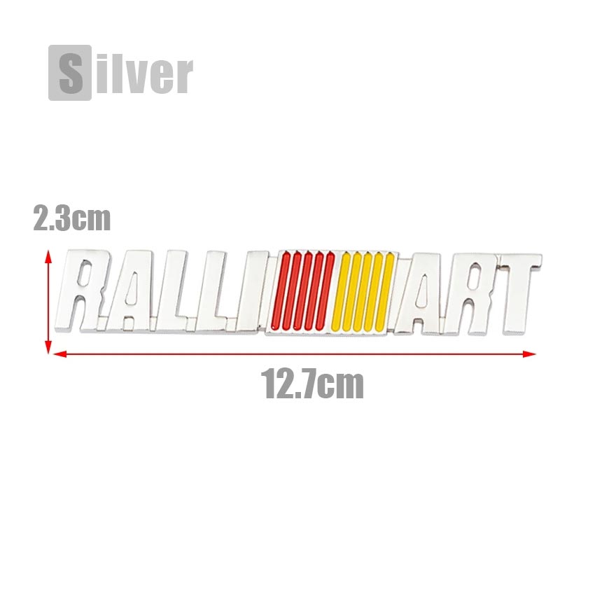 Car 3D Metal RALLI ART RALLIART Letters Logo Trunk Badge Emblem Decals ...