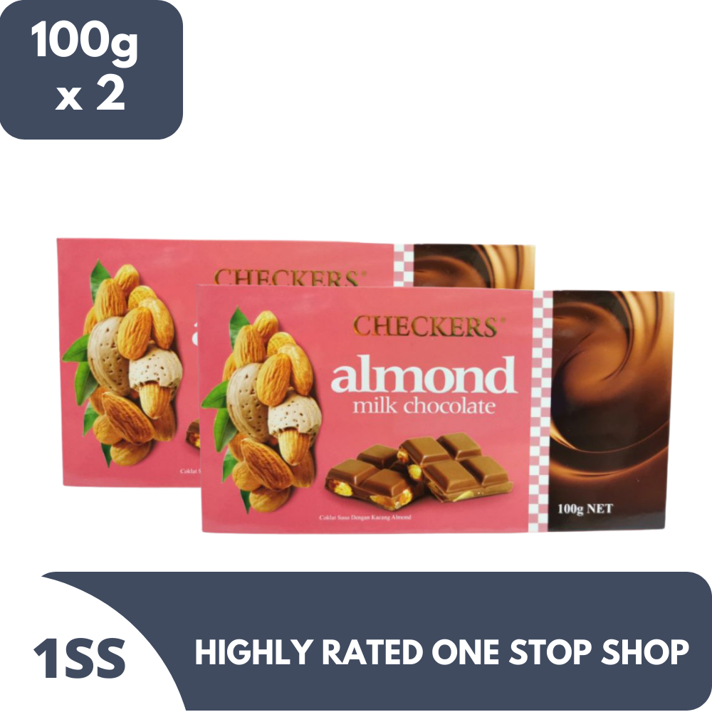 Checkers Almond Milk Chocolate 100g x 2 | Lazada PH