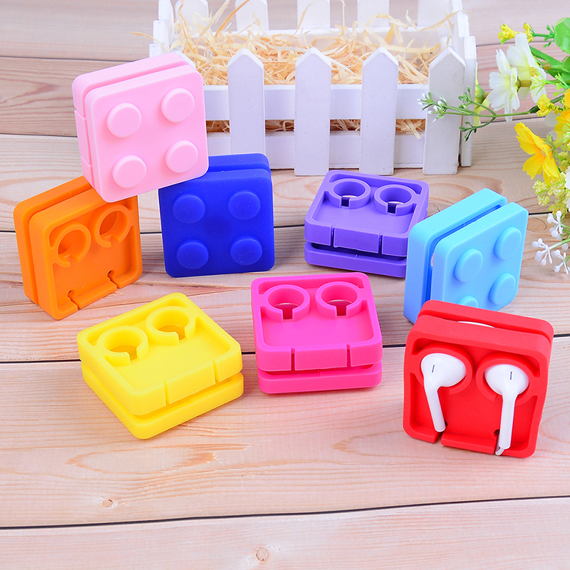 Earphone cable winder silicone tidy headphone line cord holder wire ...