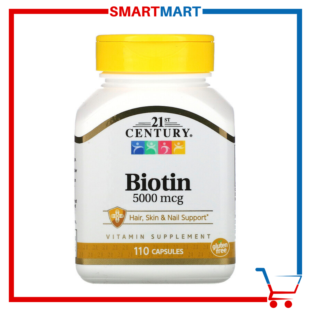 21st Century Biotin 10,000mcg 120 tablets / 5,000mcg 110 capsules | Lazada PH