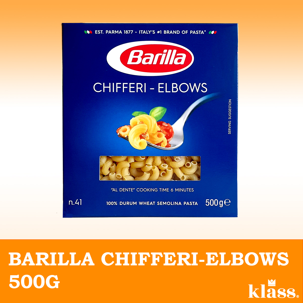 Barilla Chifferi Elbows 500G (Paste, Spaghetti, Noodles, Macaroni ...