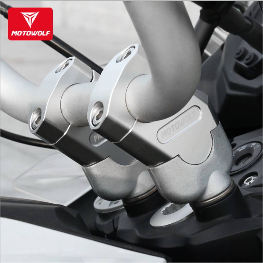 Motowolf MDL-3517/3517B Motorcycle Modification Handlebar Riser/Heightening Device For Adjusting ...