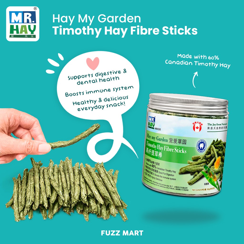 Spot in our shop ☂Mr. Hay Timothy Hay Fiber Sticks 90g♡ | Lazada PH