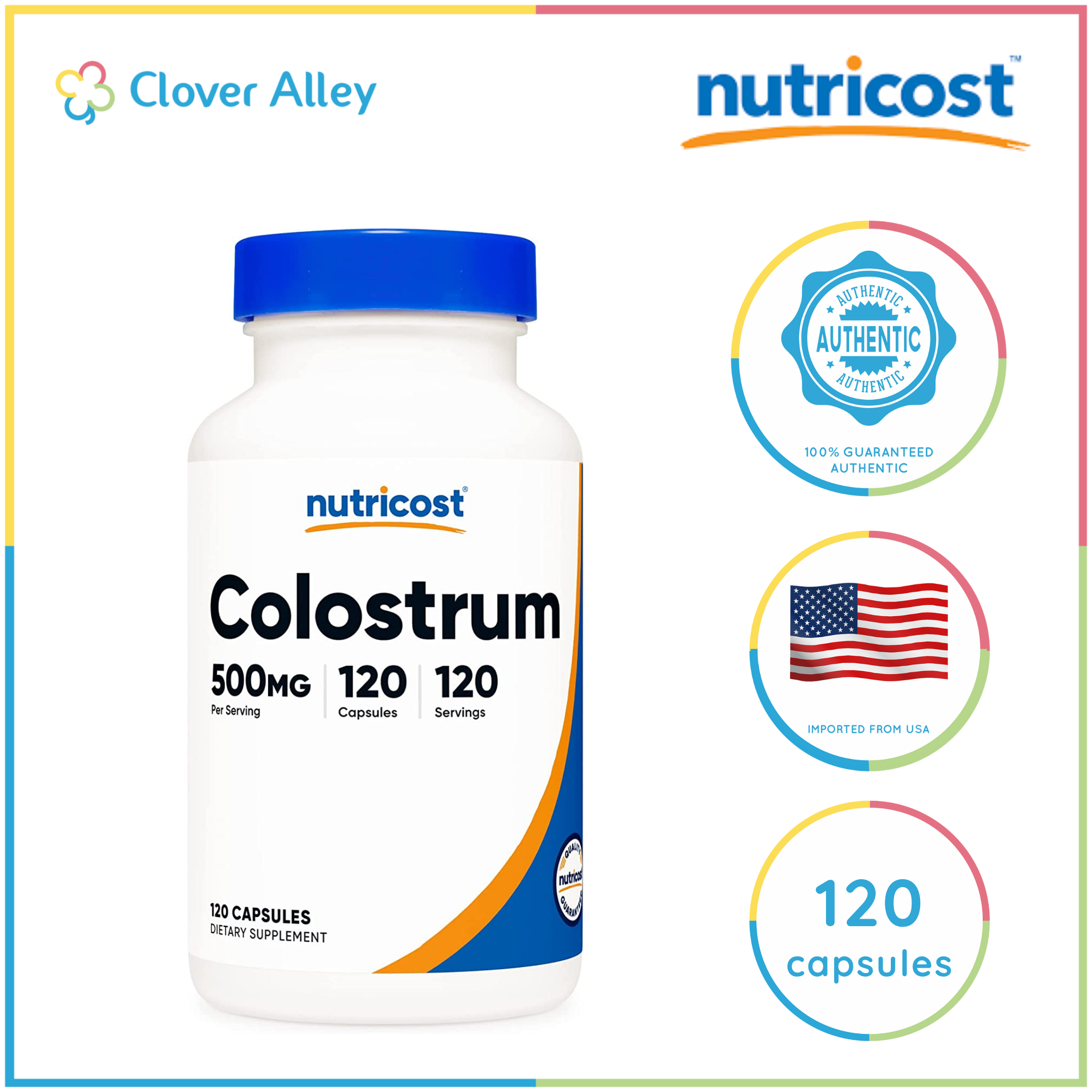 Nutricost Colostrum 500mg, 120 Caps | Lazada PH