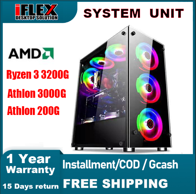 CPU Unit Only CPU Desktop Computer Gaming PC AMD Ryzen 3 3200G Athlon ...