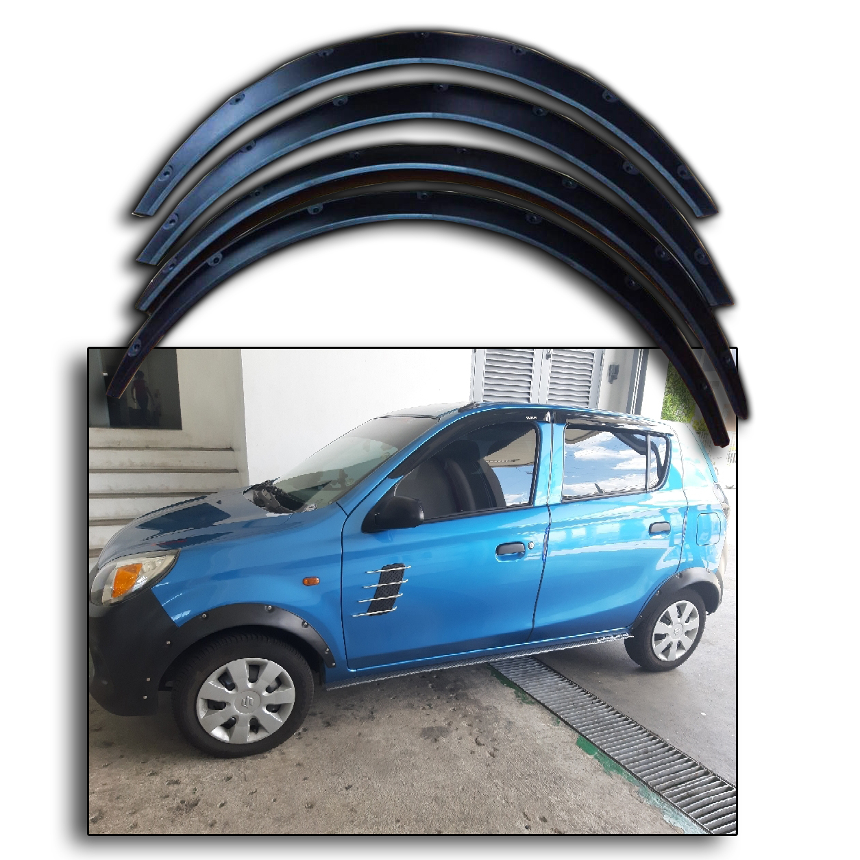 SUZUKI ALTO Fender Flare Universal Flexible Kit Arch Wheel Eyebrow ...