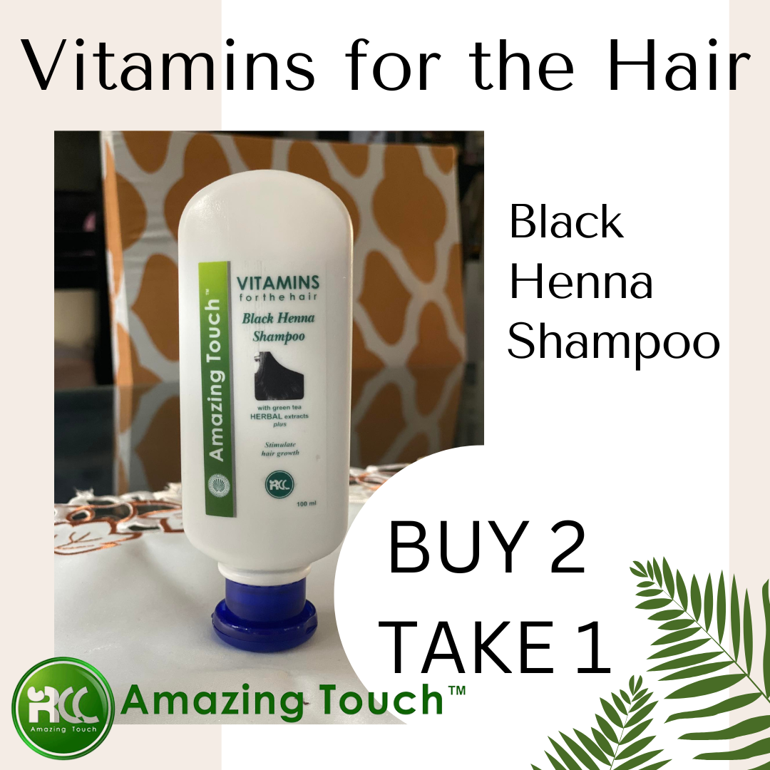 RCC Amazing Touch Vitamins for The Hair Black Henna Shampoo 100mL ...