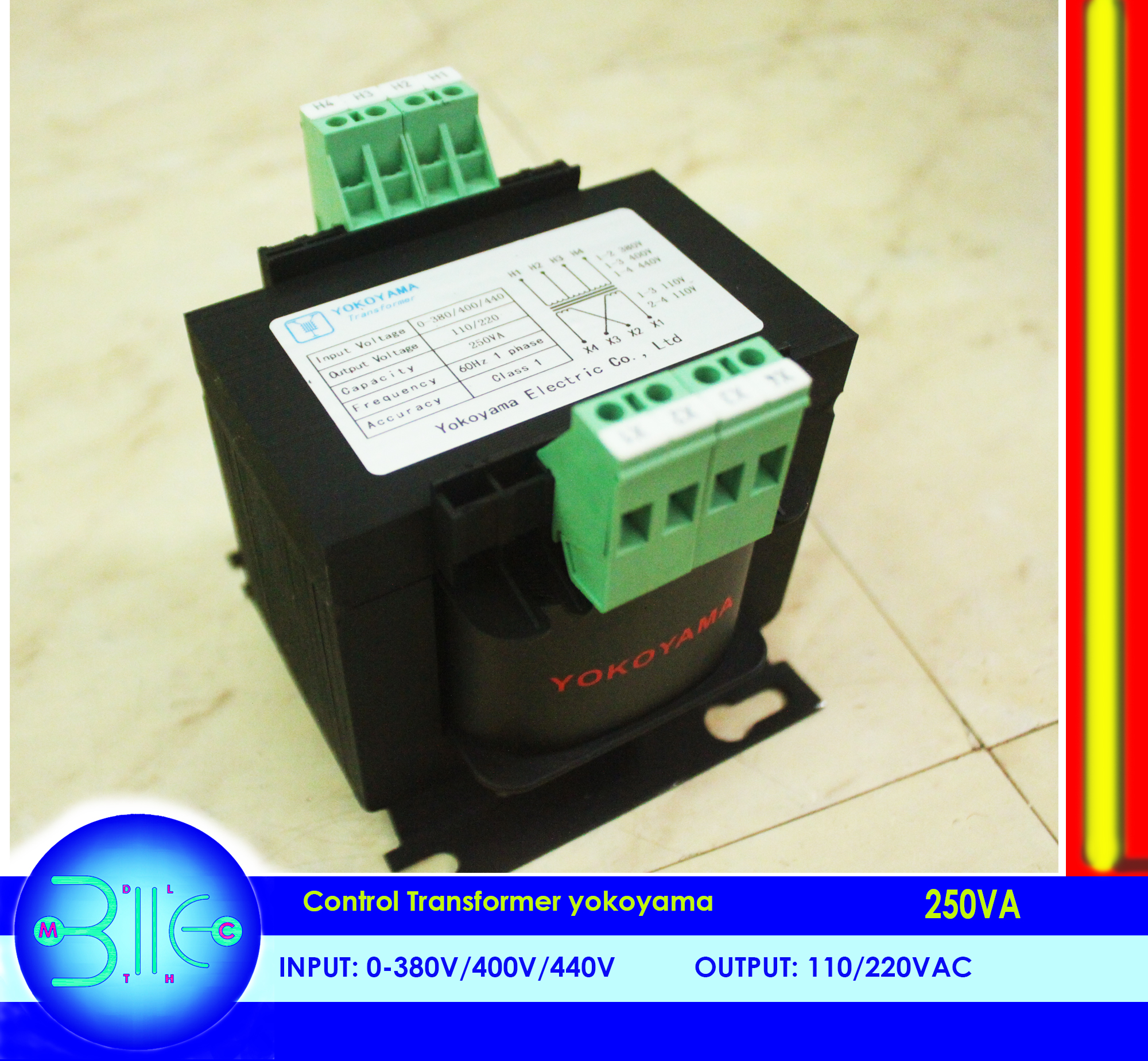 250VA Ind. Control Transformer Brand: “Yokoyama” Rating Capacity: 250VA ...