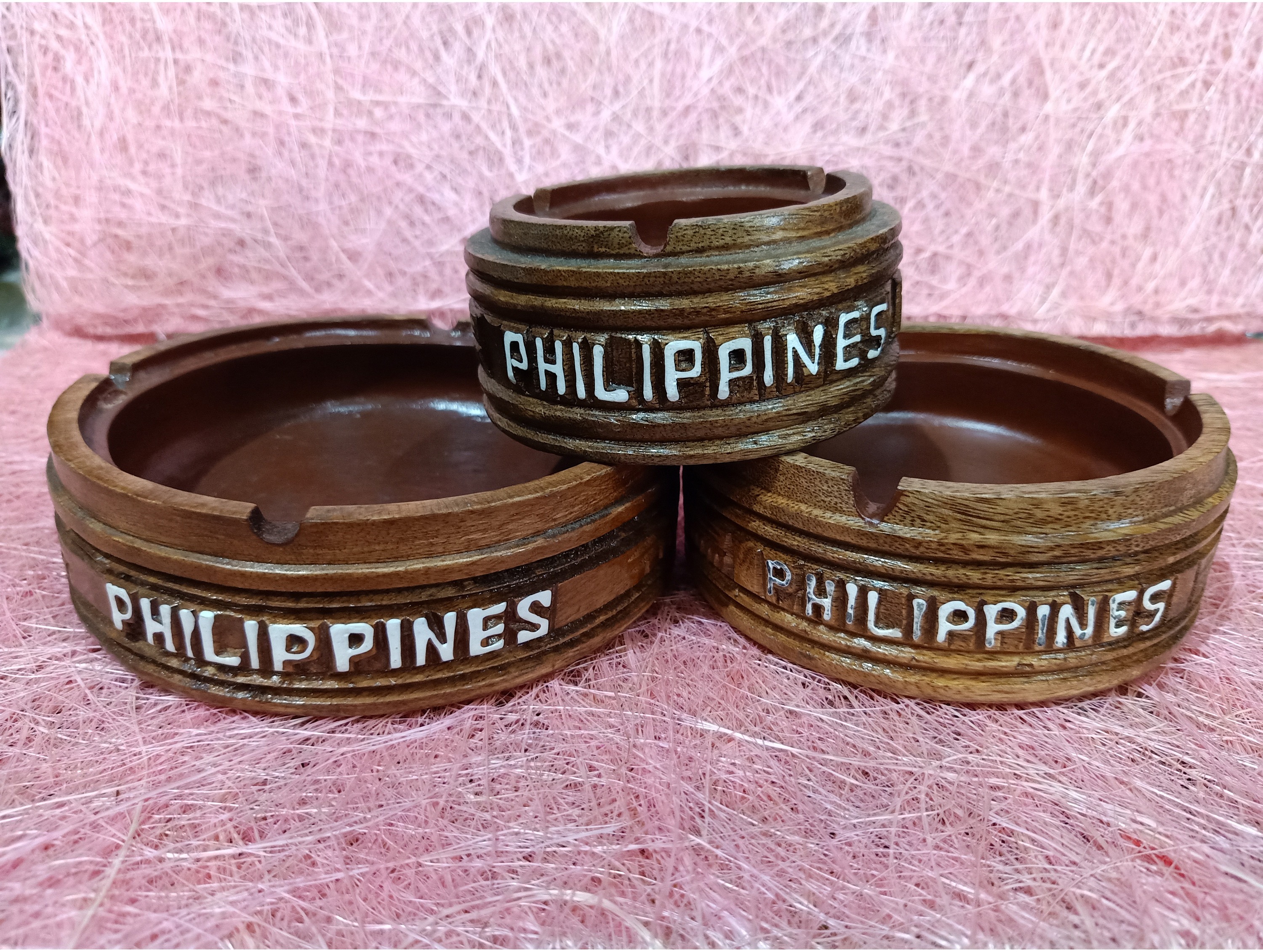 Wood Ashtray Wooden Ashtray Round Ashtray Philippine Ashtray Philippine ...