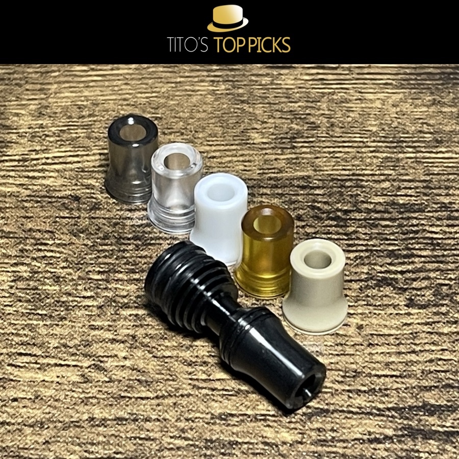 SXK 415 Tombo Giri Baby Style 510 Drip Tip Kit - 1 base with 6 inter ...