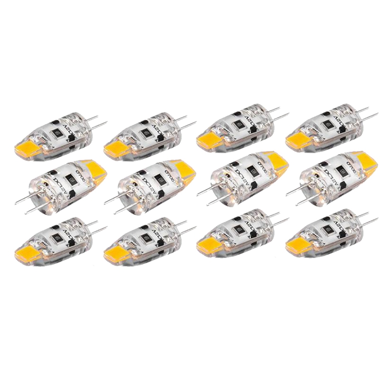 12 Piece G4 LED Bulb 12V DC Dimmable COB LED G4 Bulb 1.5W Angle to ...