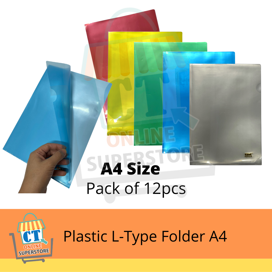 L TYPE Plastic Folder 12pcs Per Pack A4 Long Ubicaciondepersonas