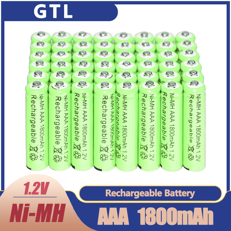 Rechargeable Battery AAA 1.2V 1800mAh Ni-MH 100% Original Legit Triple ...