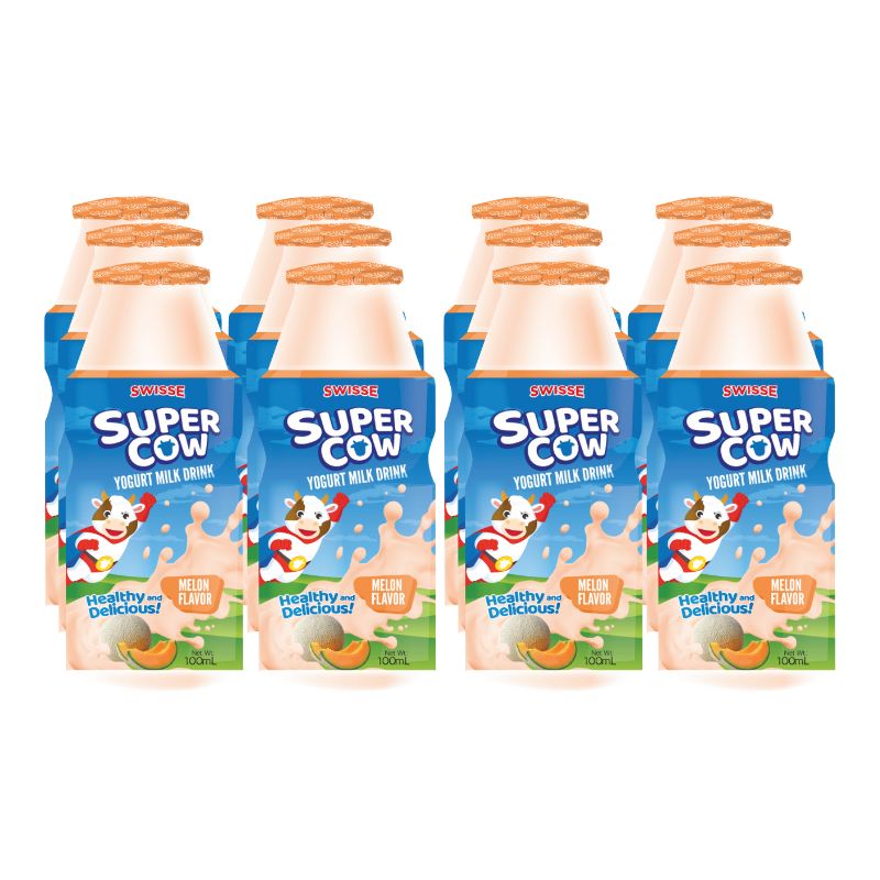 Swisse Supercow Melon (Yoghurt Milk Drink Melon Flavor) 100ML x 12 ...