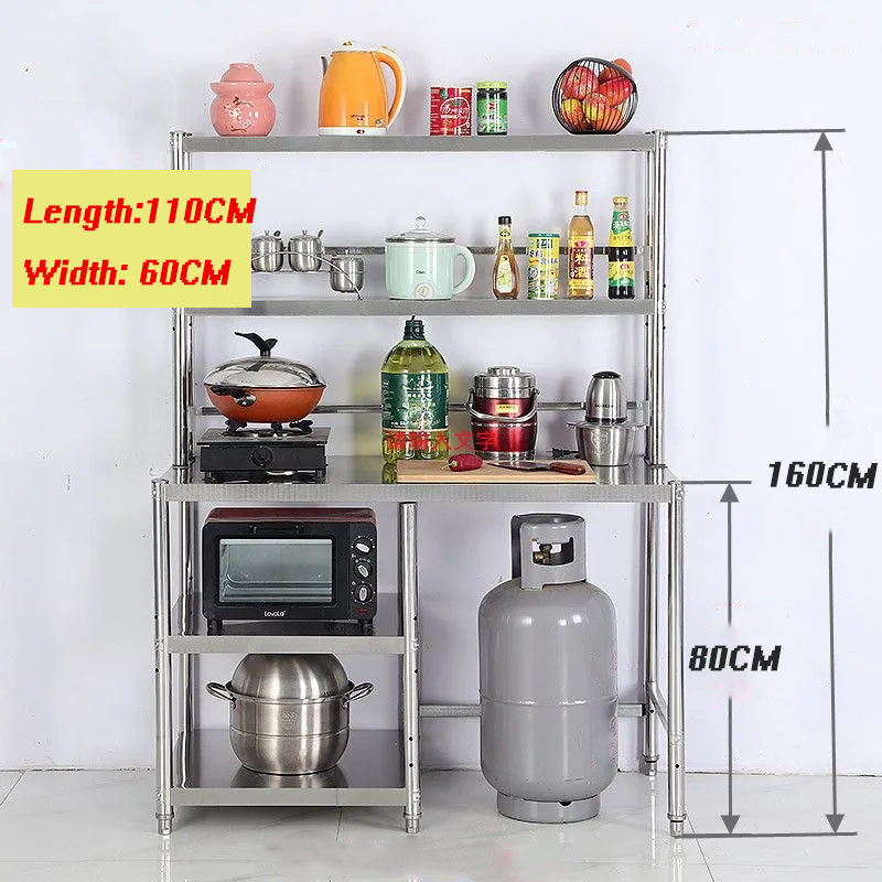 Stainless Steel Kitchen organizer Gas Stove Rack Table Station with ...