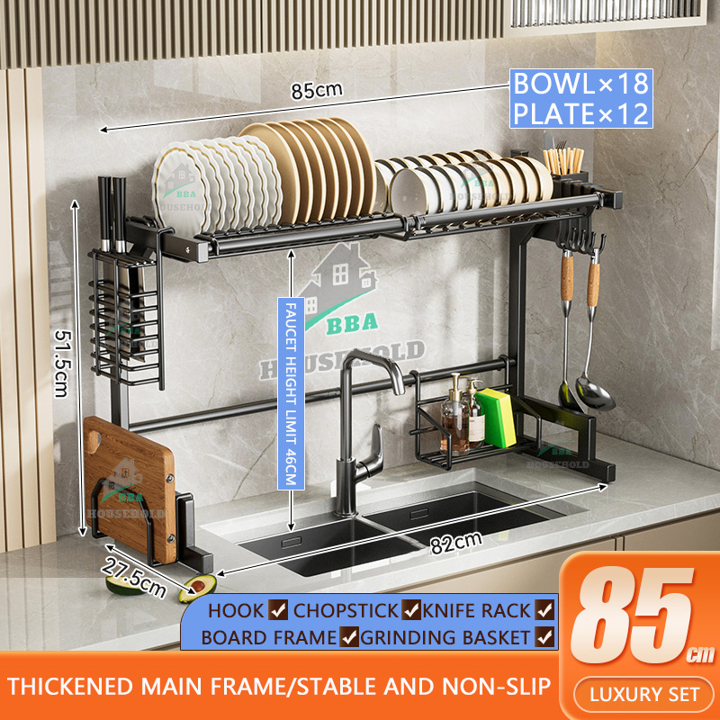 Kitchen Sink Counter Dish Rack Over Sink Dish Plate Rack Drainer ...