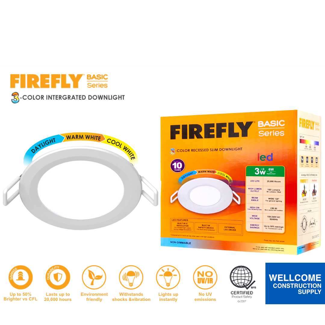 Firefly Basic Series Round Tri-Color Non-Integrated LED Downlight ...