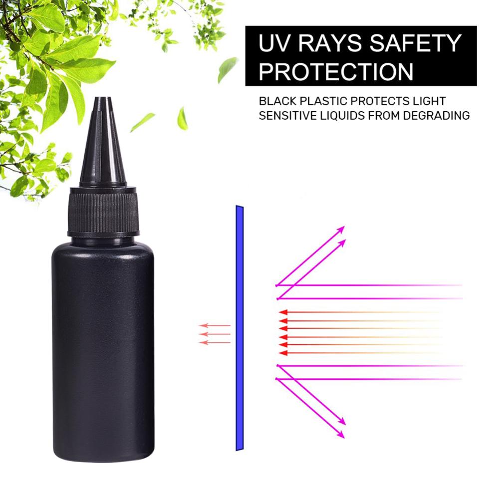 1Set 30 Pack 30ml Black Plastic Squeeze Dispensing Bottles UV Glue ...