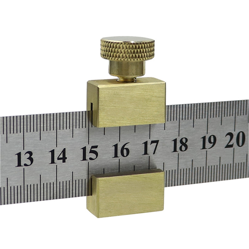 Steel Ruler Positioning Block Brass Angle Scriber Line Marking Gauge ...