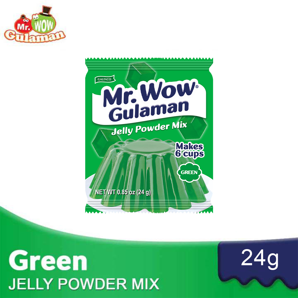 Mr. Wow Gulaman Jelly Powder Mix Green - Sachet 24g | Lazada PH
