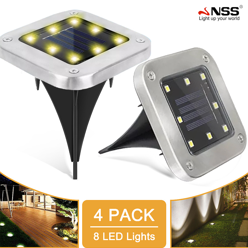 NSS Solar Led Underground Lamp Outdoor Deck Lighting Ip55 Buried ...