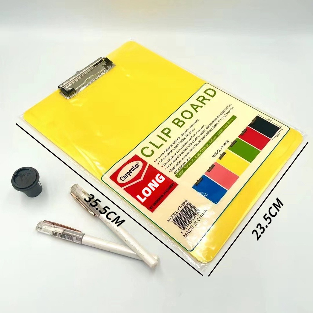 Clipboard Board Long Colored Clip Board Writing Pad Hard Board Long ...