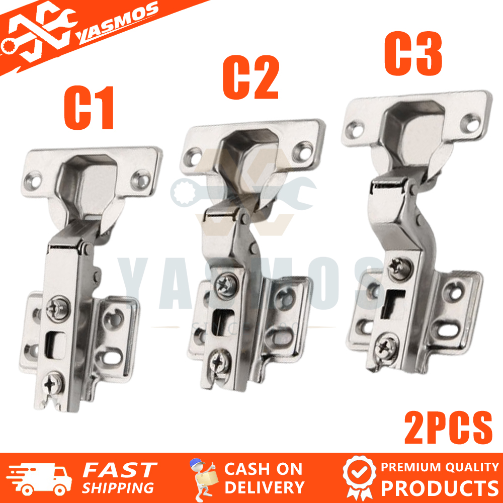 Yasmos Soft Close Concealed Hinges Regular for Cabinet DIY (1PAIR Or ...