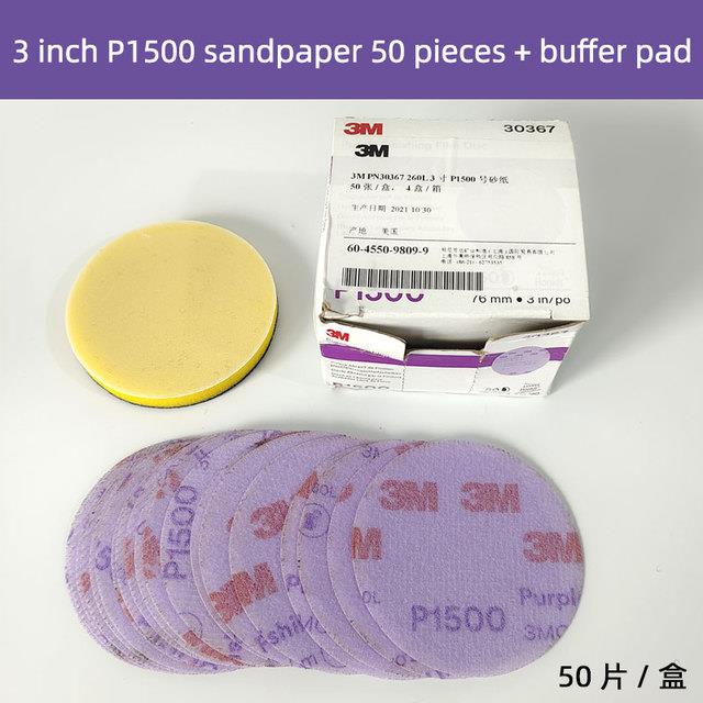 3M PN30367 3 Inch 260L P1500 Sandpaper 75mm Car Hardware Furniture ...