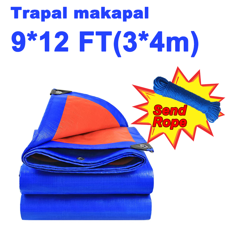 Trapal lona makapal original Tarpaulin size 6ft x 9ft Upgrade double ...