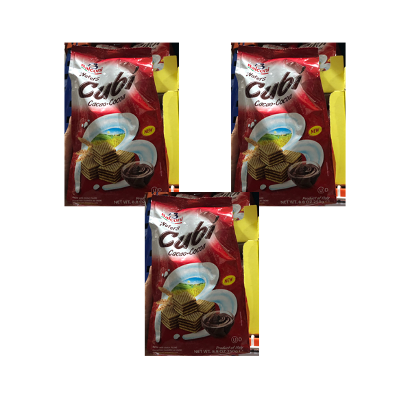 Balconi Cubi Wafers Cacao Cocoa 8.8oz 250g 3 packs | Lazada PH