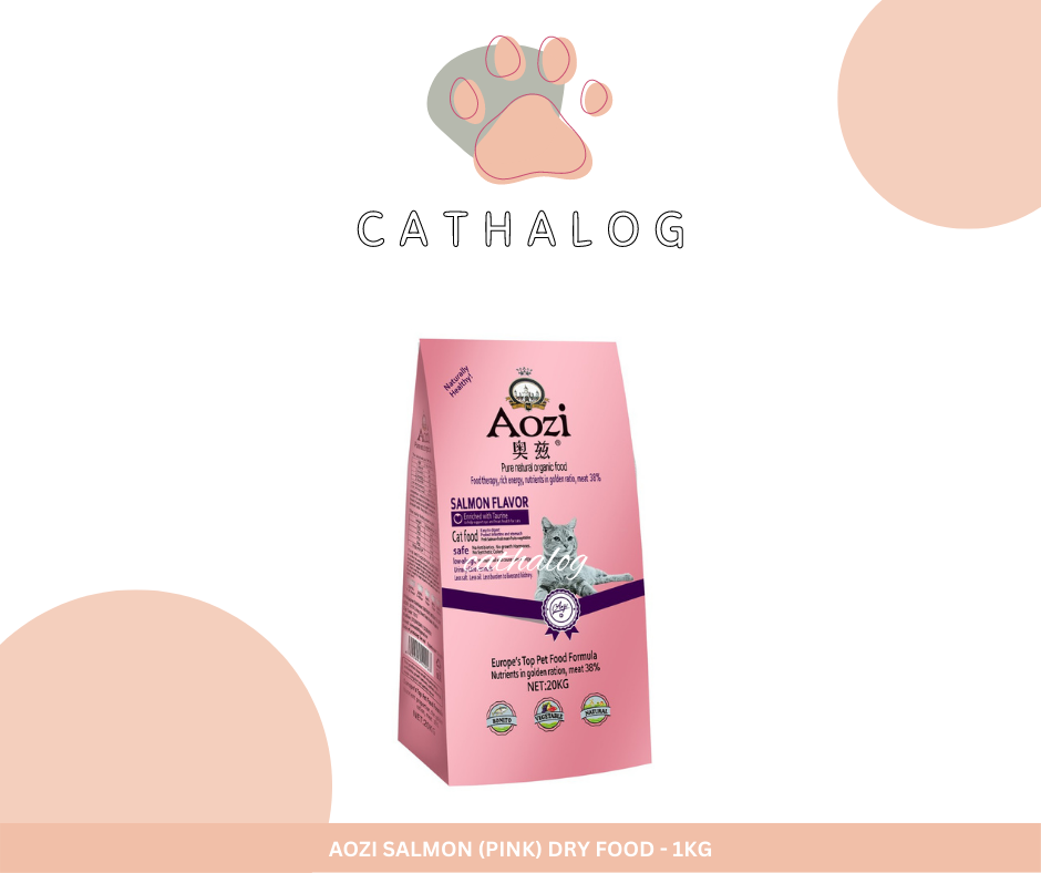 Aozi Pure Natural Organic Adult Salmon (Pink) Cat Food 1kg | Lazada PH