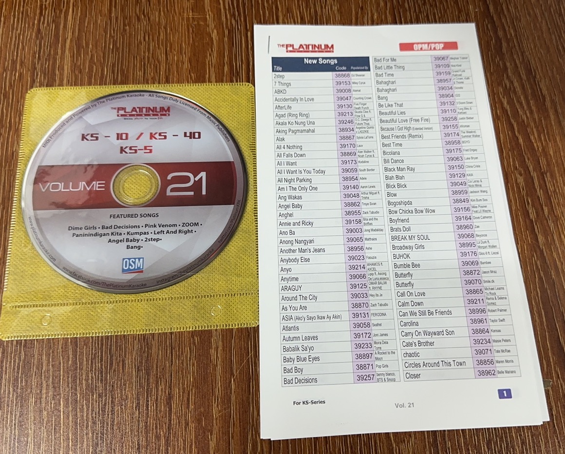 Platinum KS-5 Junior Lite, KS-10 Junior 2, KS-40 KBOX Volume 21 Junior CD Update NOV 2022 ...