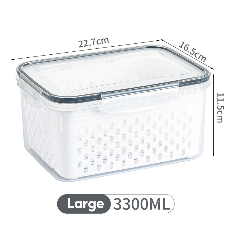 Bincoo 3300ml Refrigerator Storage Box Microwaveable Food Container ...
