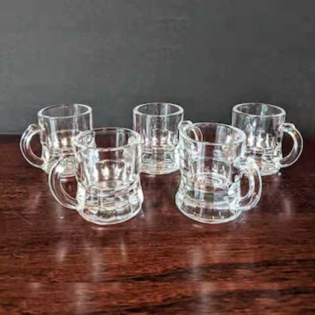 MIni Glass Mug Shot Glass with Handle 30ml (MG12) | Lazada PH